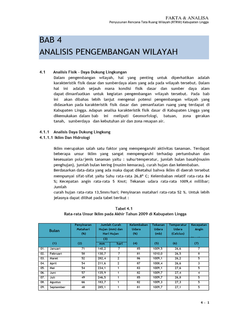 Bab 4 Analisis Pengembangan Wilayah | PDF