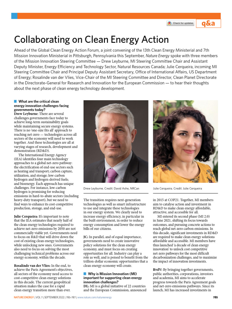 Collaborating On Clean Energy Action: Drew Leyburne. Credit: David Ashe ...