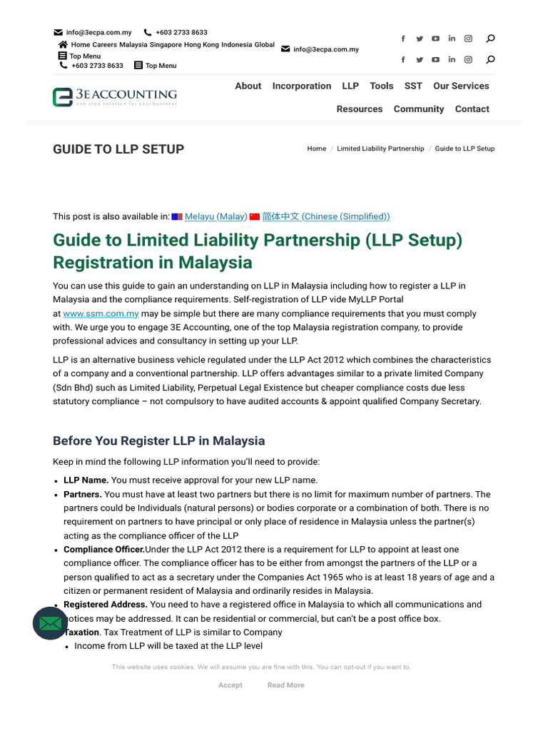 LLP-Guide to Limited Liability Partnership Registration in Malaysia-3ecpa | PDF | Limited ...