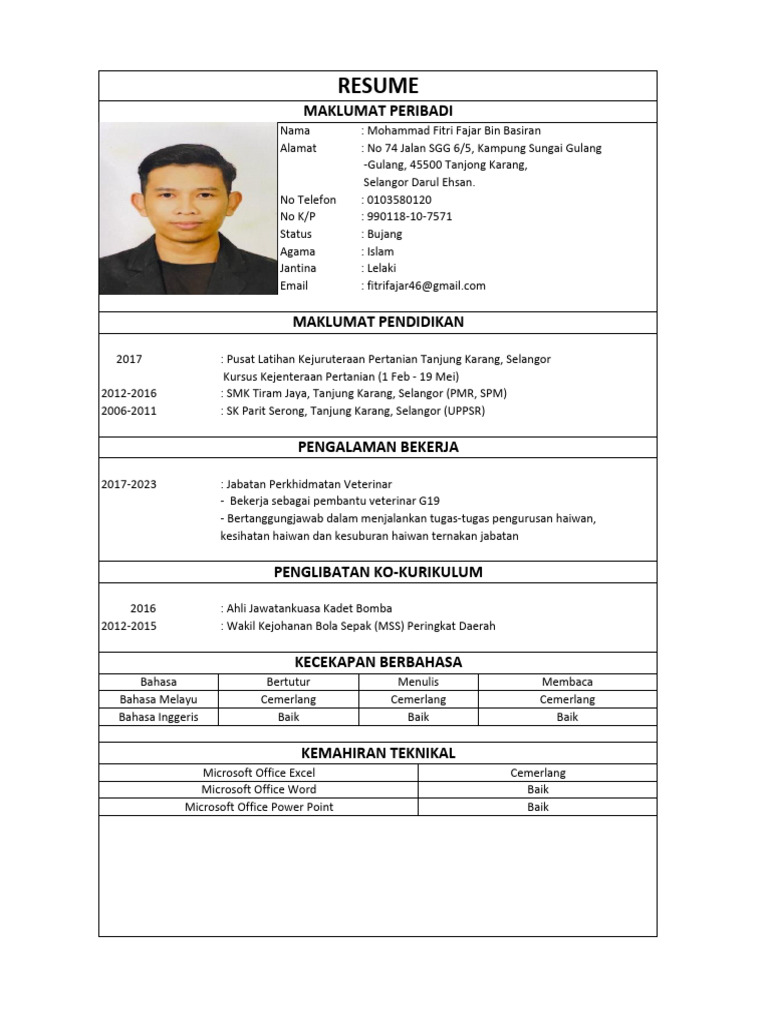 Resume Fitri | PDF