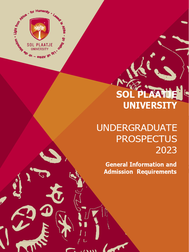 Sol Plaatje University 2023 Prospectus | PDF | Bachelor's Degree ...