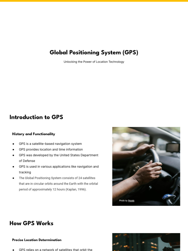 Presentation | PDF | Global Positioning System | Navigation