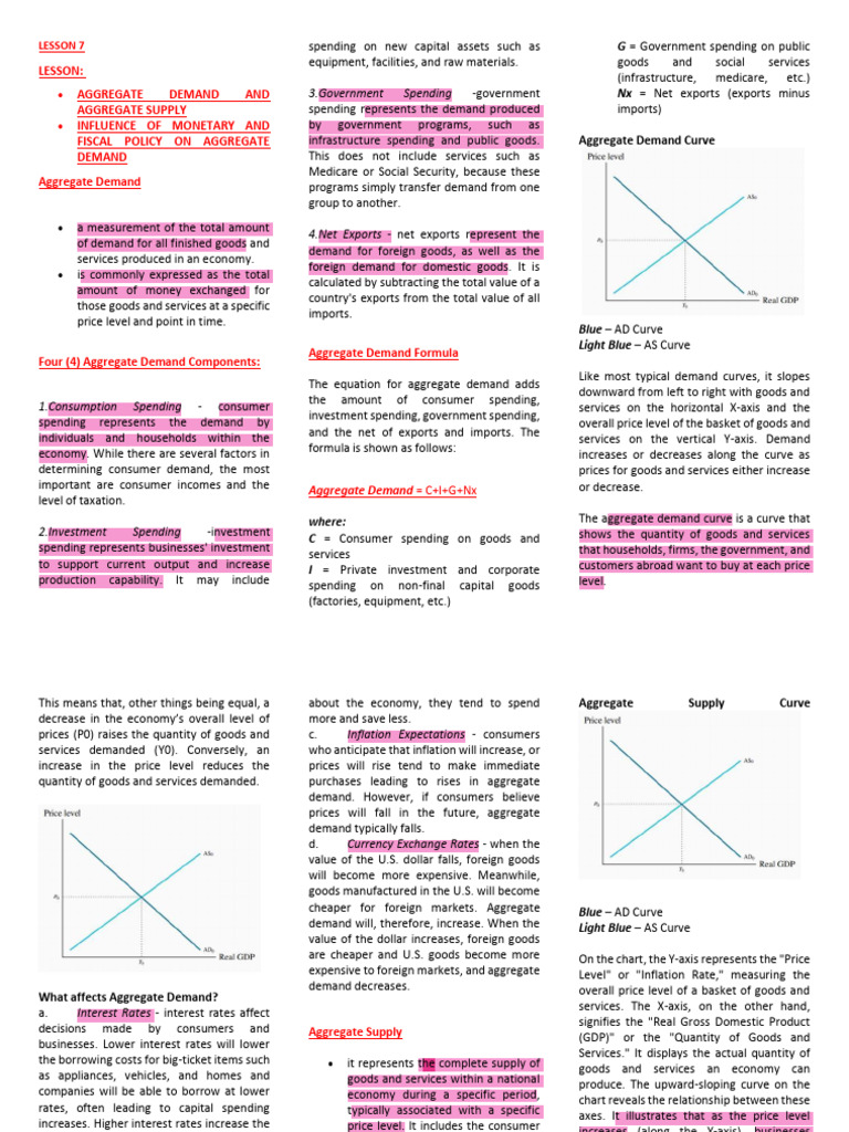 Lesson 7 8 Macro | PDF | Fiscal Policy | Monetary Policy