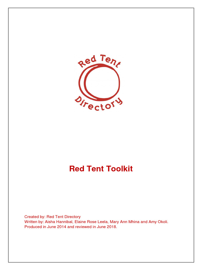 Red Tent Toolkit: A Guide to Community Building | PDF | Cooking ...