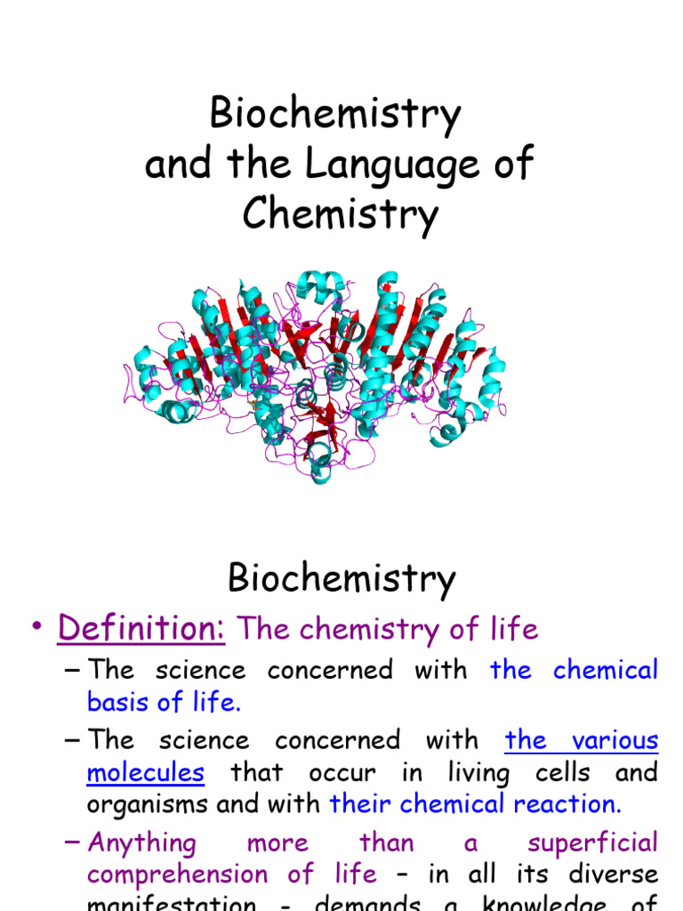 Biochemistry and The Language of Chemistry-Ch1 | PDF | Cell (Biology ...