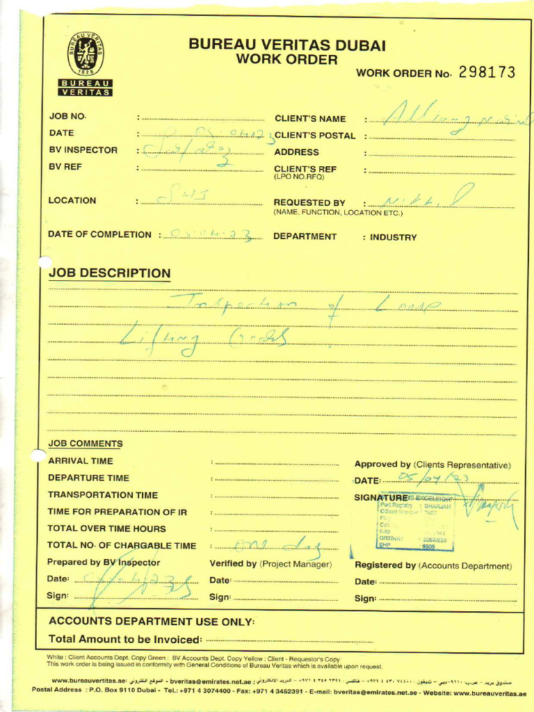 Lifting Gears Service Report | PDF