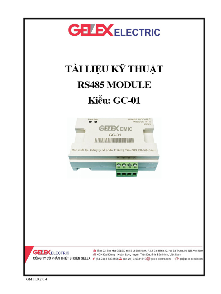 GM11.0.2.0.4 - TLKT Module RS485 GC-01 | PDF
