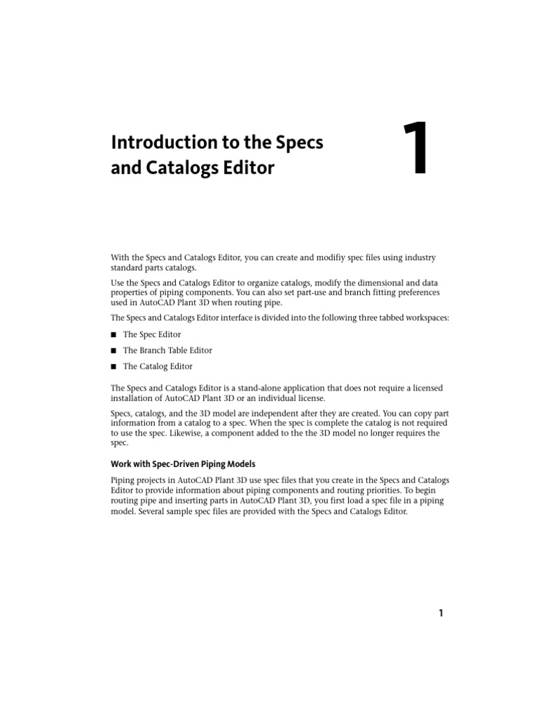 Plant 3D Specs and Catalogs - 52024011817-18-0317180305 | PDF | Computers