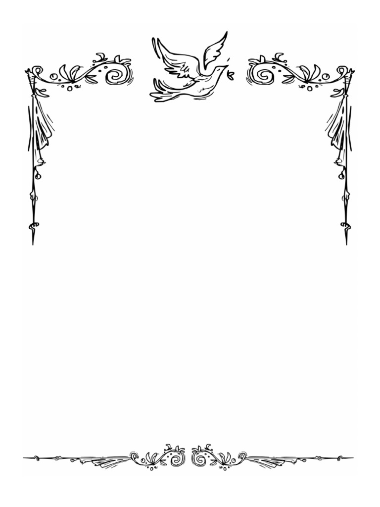 Beautiful Dove BW Border | PDF