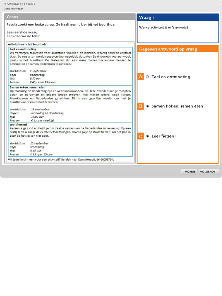 Proefexamen Lezen 2a | PDF
