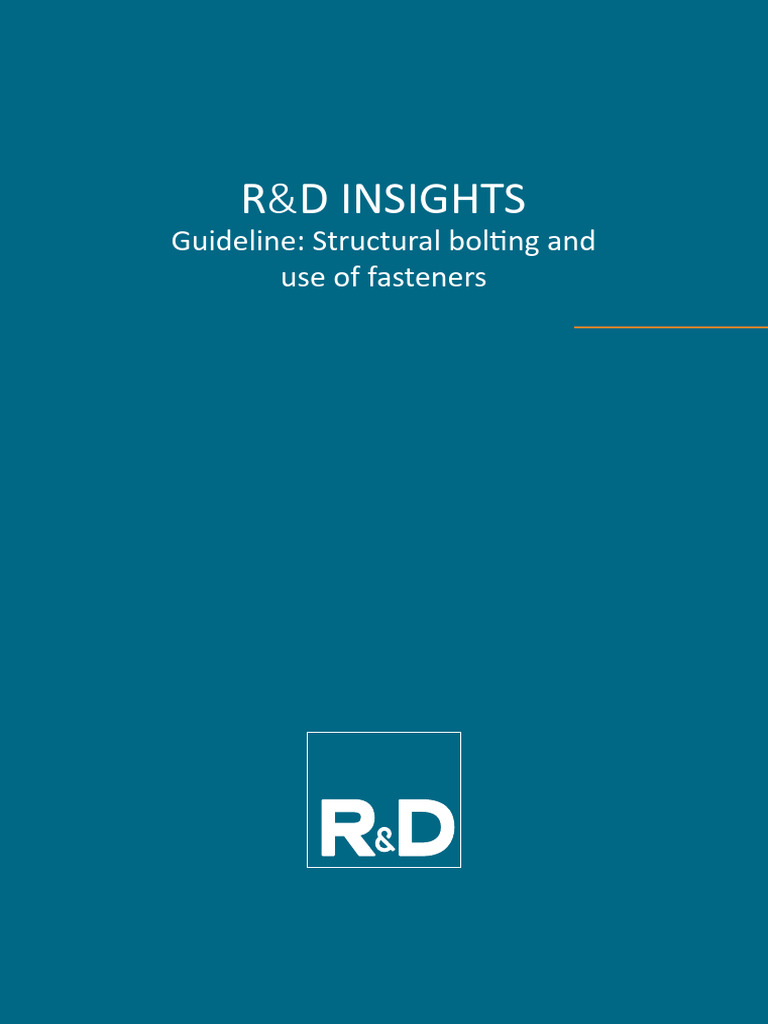 whitepaper-structural-bolting-and-use-of-fasteners-1 | PDF | Screw ...