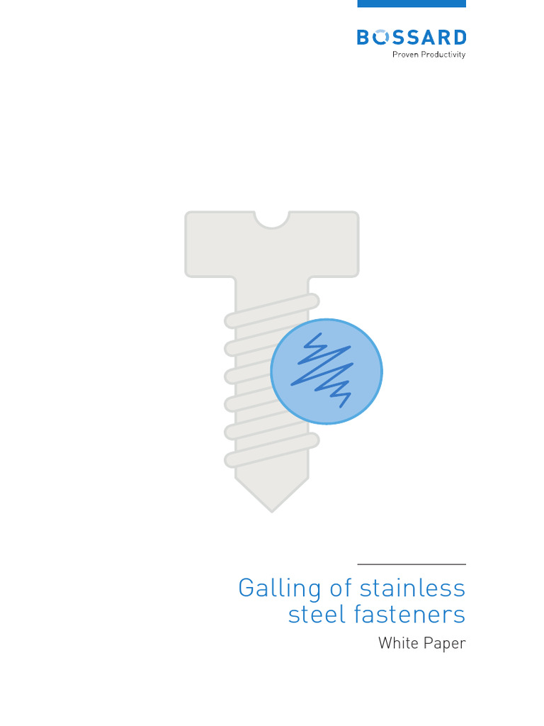 Bossard White Paper Stainless Steel and Galling EN | PDF | Stainless ...