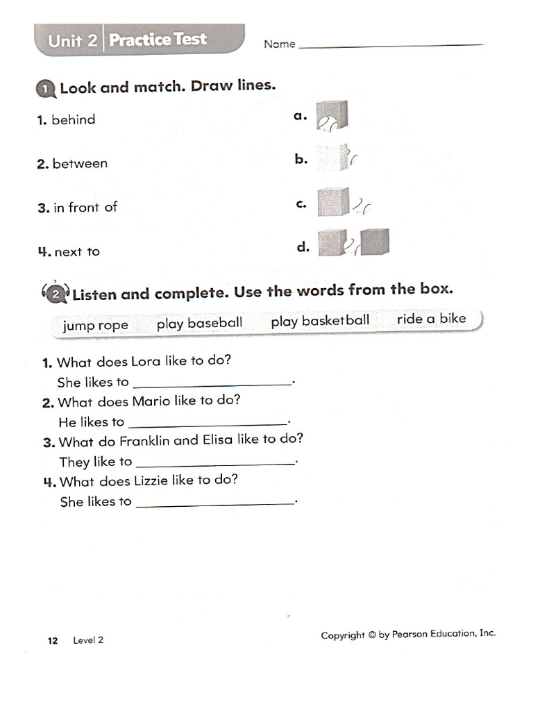 Practice Test Unit 2 | PDF