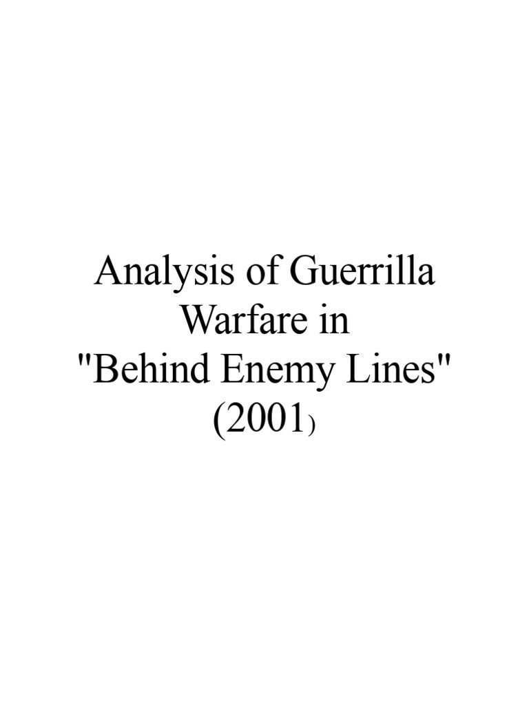 Movie Explanation of Behind the enemy line | PDF | Guerrilla Warfare ...