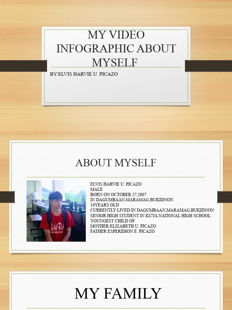MY VIDEO INFOGRAPHIC ABOUT MYSELF | PDF | Social Institutions | Human ...