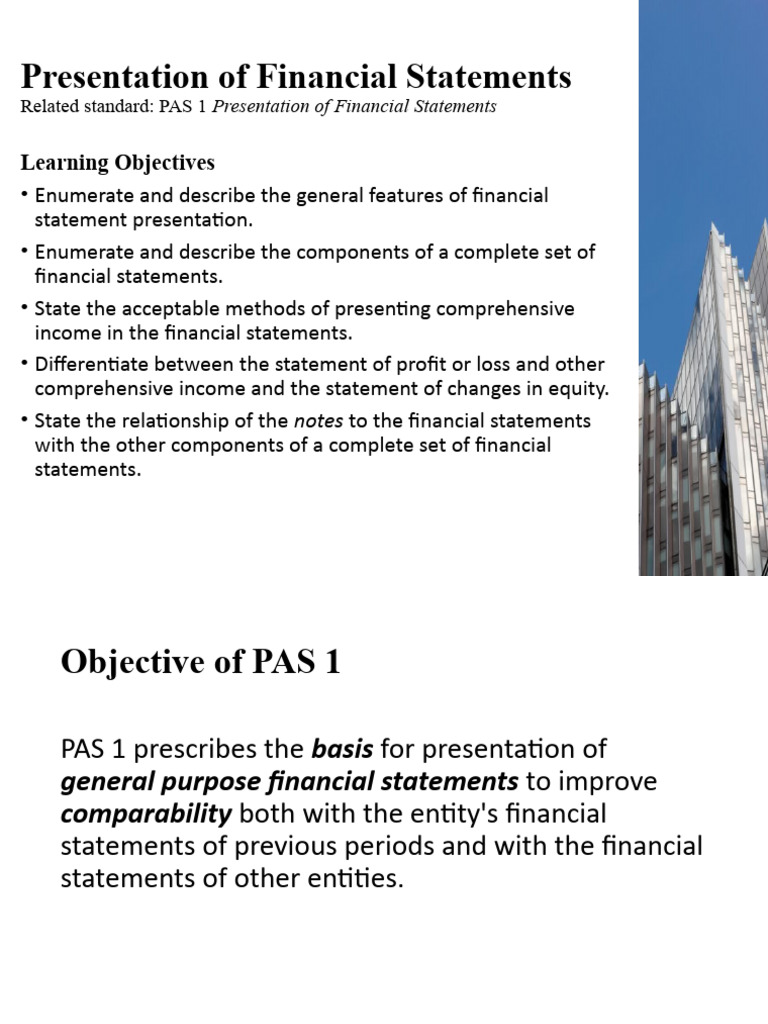 CFAS-PRESENTATION-OF-FS | PDF | Balance Sheet | Financial Statement