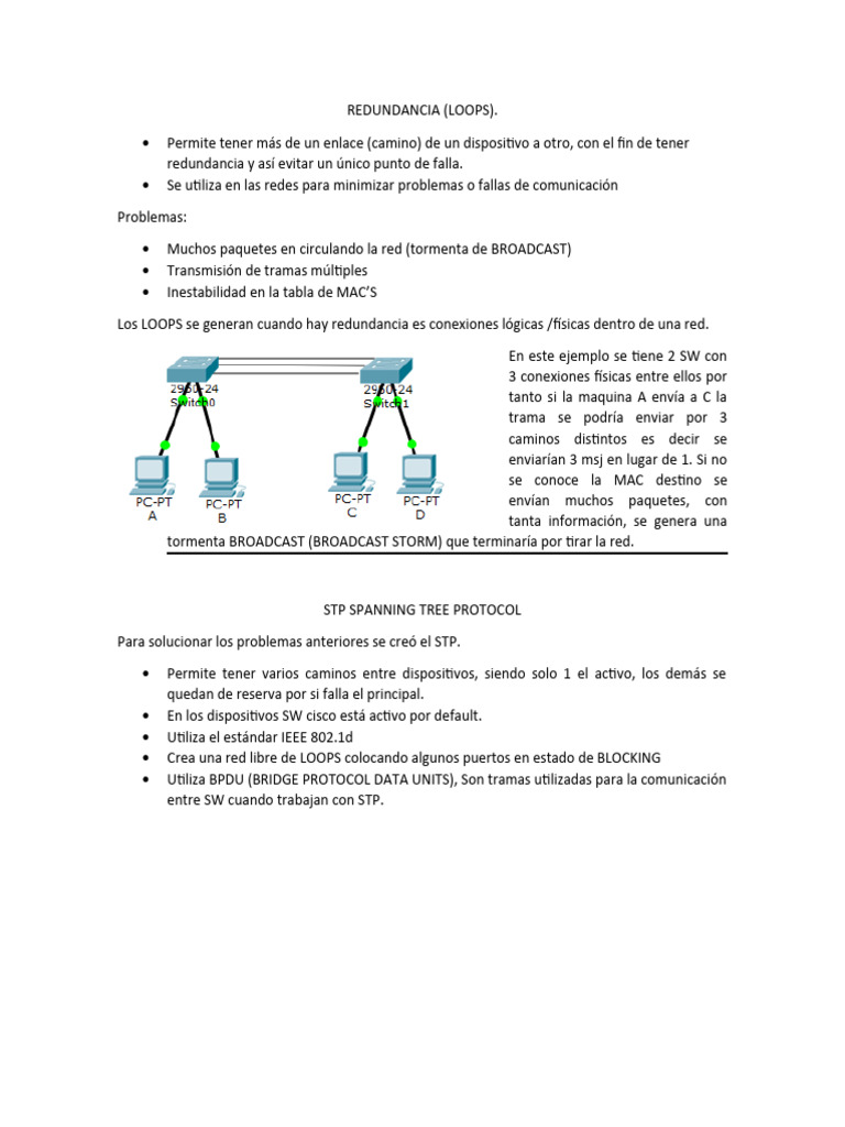 STP SPANNING TREE PROTOCOL V2022 | PDF | Protocolos de capa física | Protocolos de comunicaciones