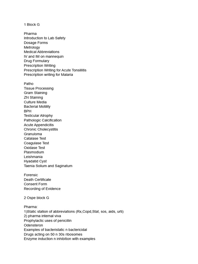 2023 Ospe | PDF | Pharmaceutical Industry | Bacteria