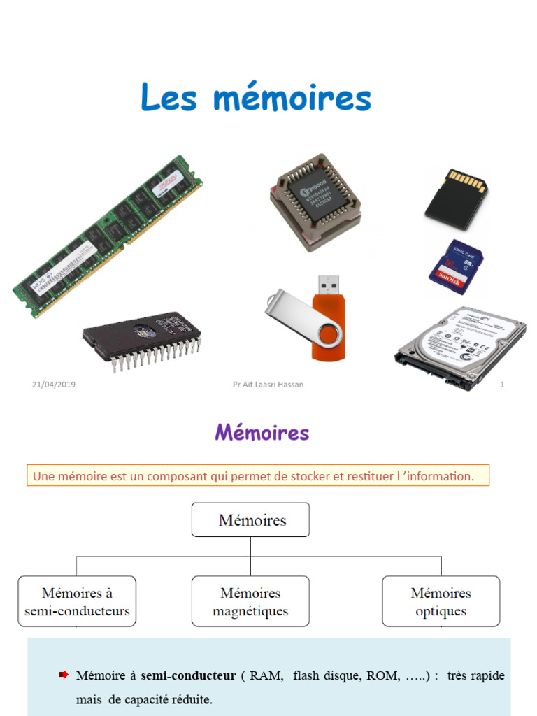 Types de mémoires informatiques | PDF | Mémoire vive | Mémoire (informatique)