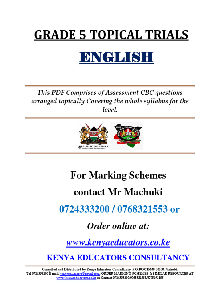 Grade 5 Eng Topical Questions Homework | PDF | Infection | Farms