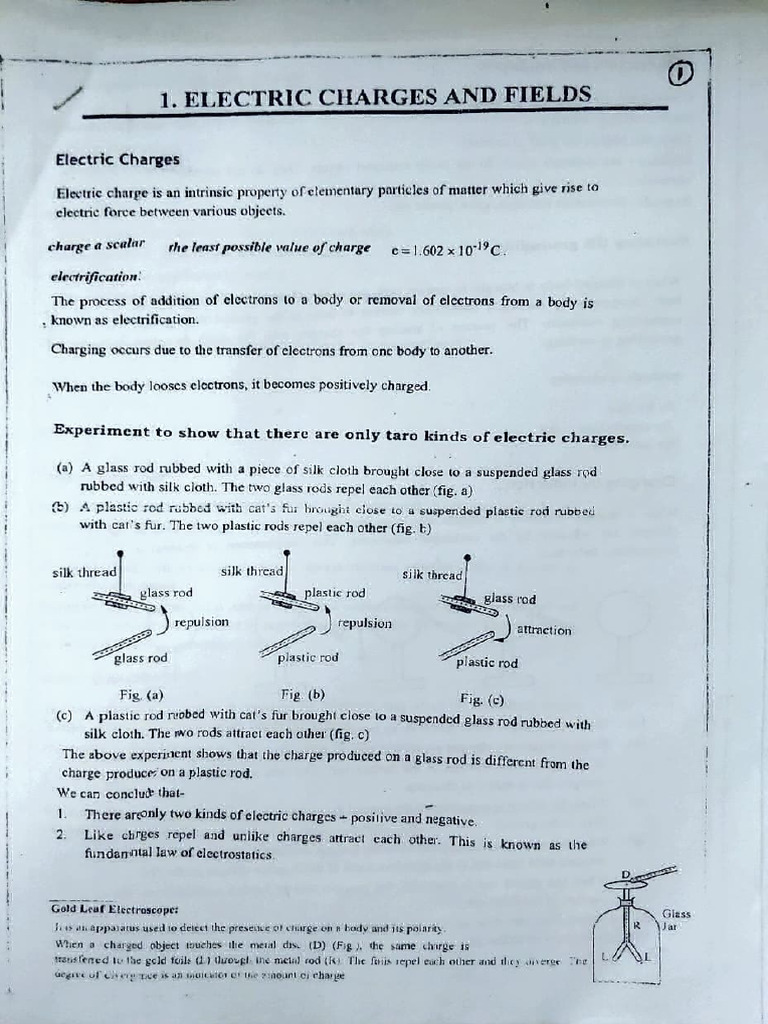 Electric Charges and Field | PDF | Electric Charge | Electric Field