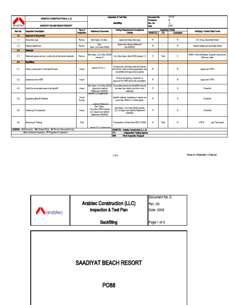 05-Saadiyat Itp (Backfilling) Villa | PDF