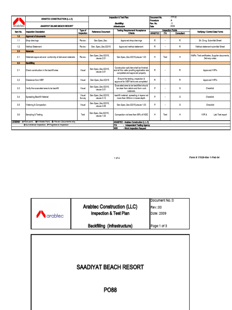 05-Saadiyat Itp Backfilling Infrastructure | PDF