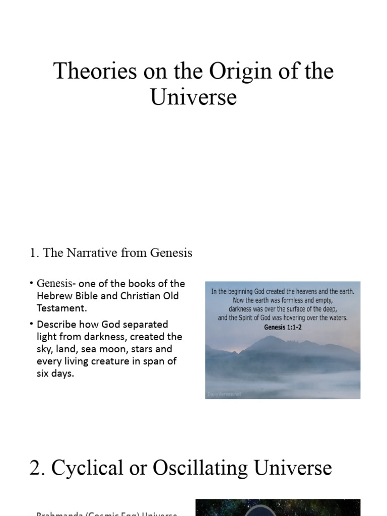 Theories on Universe Origins Explained | PDF