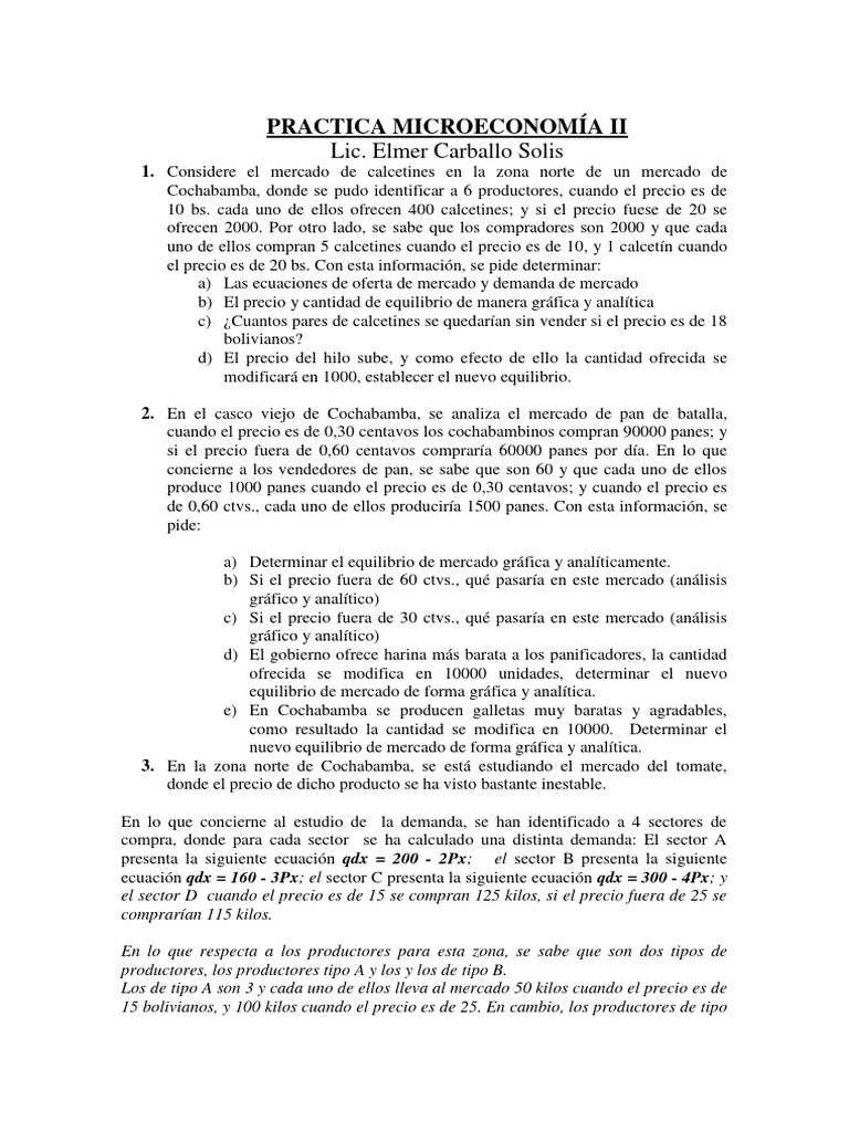 Practica Verano Micro II 2024 | PDF | Monopolio | Mercado (economía)