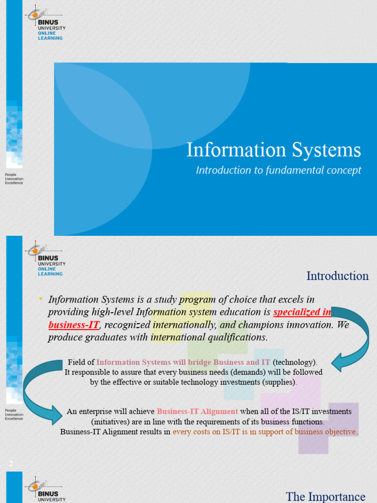 Fundamental Concept in Information Systems | PDF | Information System ...
