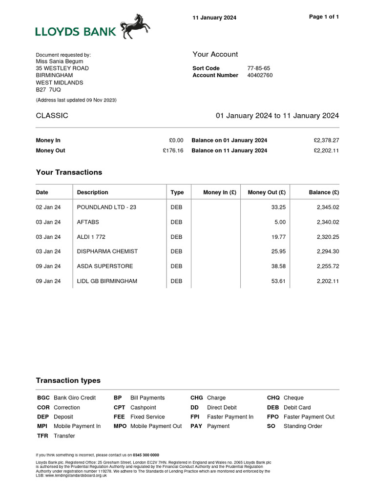 Statement 2024 1 | PDF | Payments | Banks