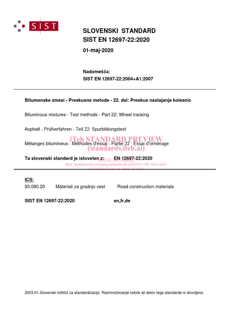 Sist en 12697 22 2020 | PDF | Tire | Wheel