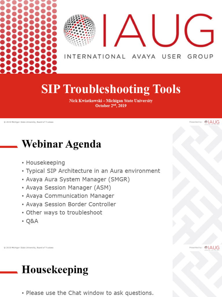 Avaya SIP Troubleshooting Guide | PDF | Session Initiation Protocol | Transport Layer Security