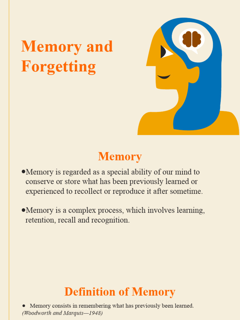 Memory and Forgetting | PDF | Memory | Long Term Memory