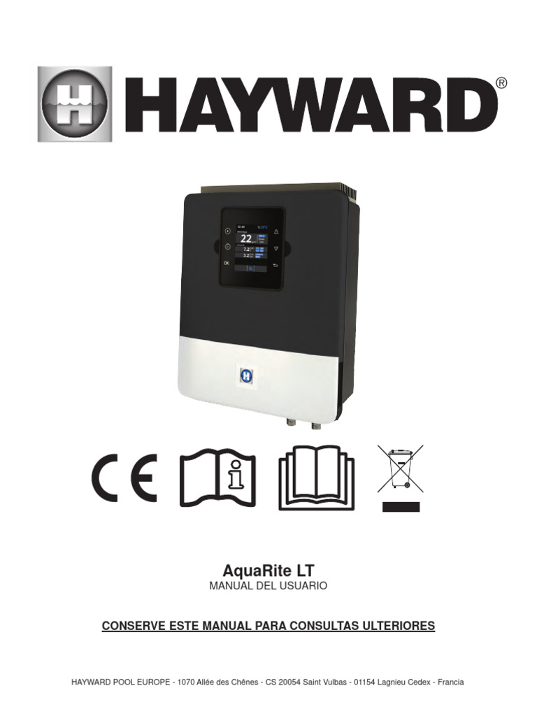 Manual Del Usuario. AquaRite LT. Rev. A | PDF | sal | Piscina