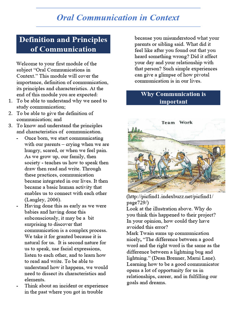 Definition and Principles of Communication | Download Free PDF | Communication | Nonverbal ...