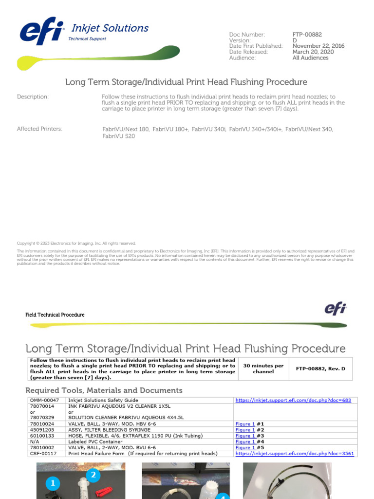 FTP-00882 FabriVU Print Head Flushing in Carriage D | PDF | Printer ...
