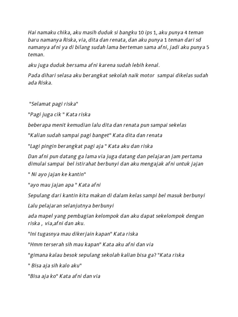 Persahabatan Dimasa Putih Abu Abu | PDF