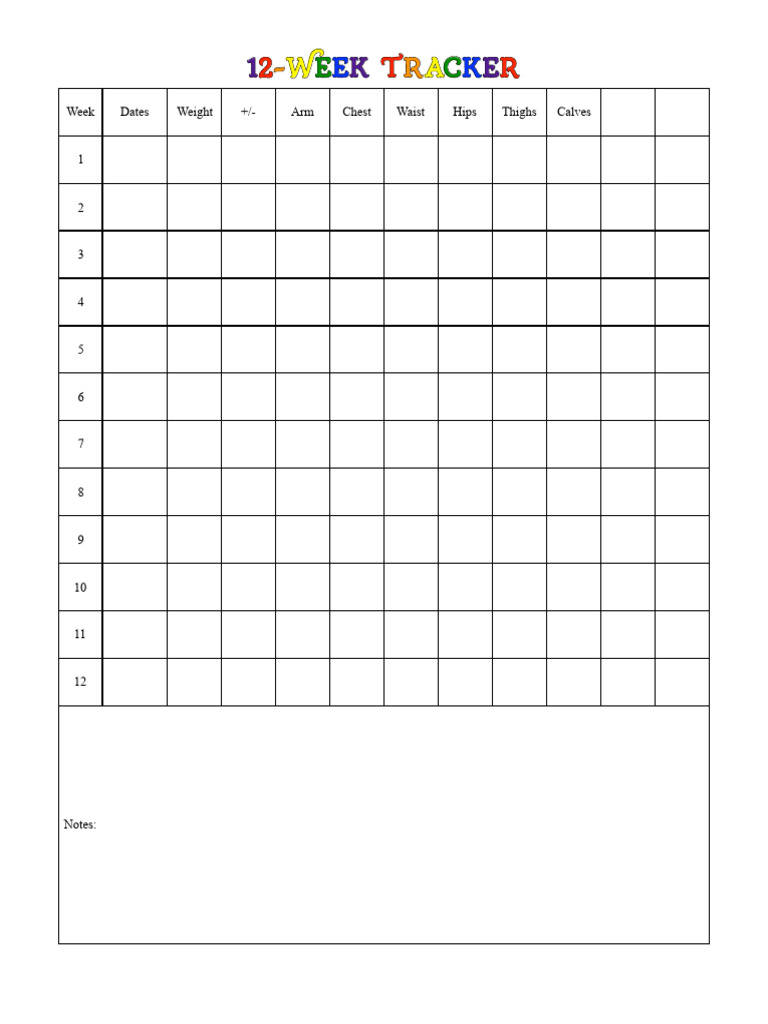 Weight Loss Tracker 12 Week | PDF