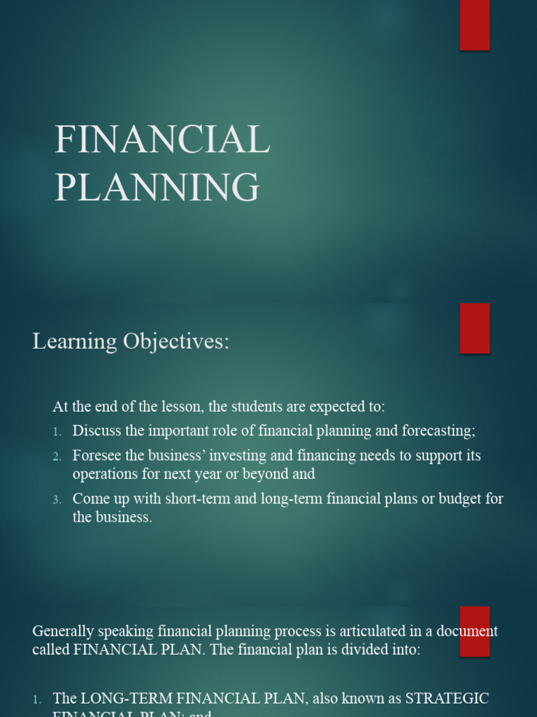 Financial Planning | PDF | Equity (Finance) | Balance Sheet