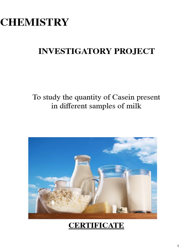 Chem 1 | PDF | Milk | Chemistry