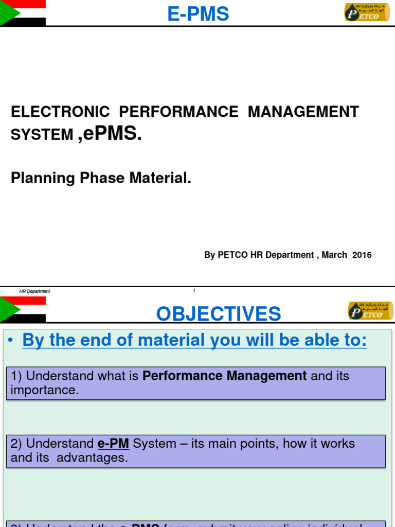 ePMS Useful Material For 2016 Planning Phase - Final | PDF | Strategic ...