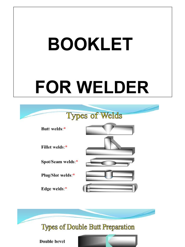Booklet for Welder | PDF | Welding | Construction