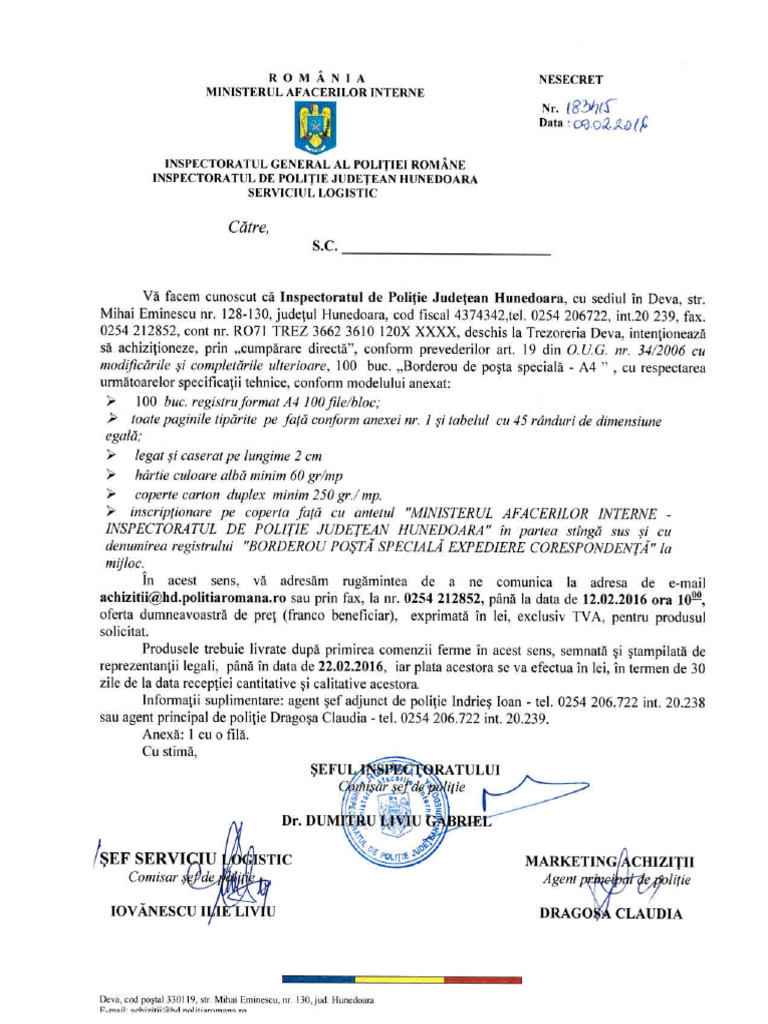 Achizitie Borderou | PDF