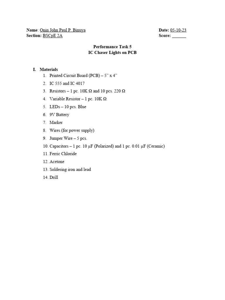 Binuya - BSCpE 2A - PT 5 - ACC 2 LAB | PDF | Printed Circuit Board ...