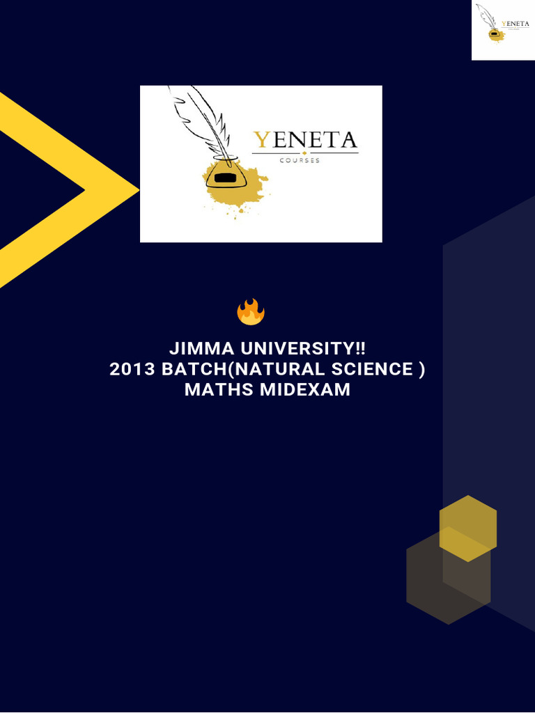 Jimma Mid Exam | PDF