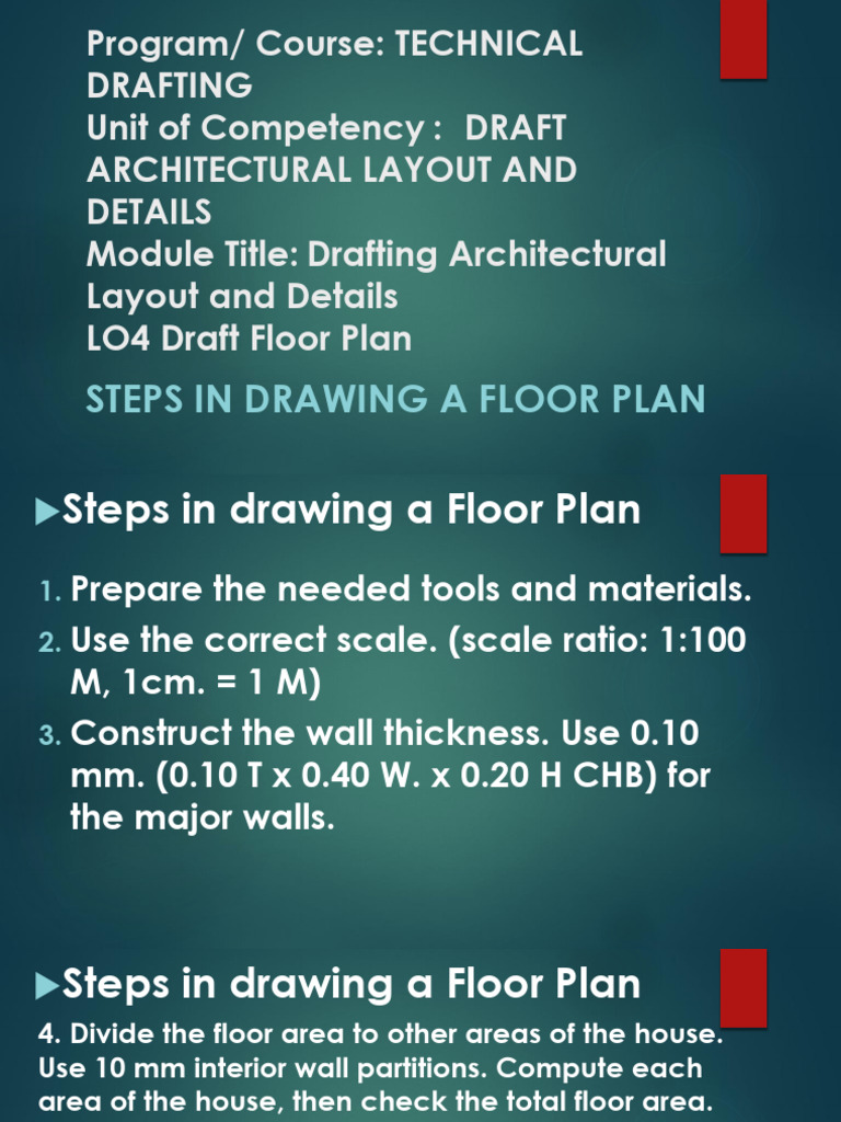 Architectural Floor Plan Drafting Guide | PDF