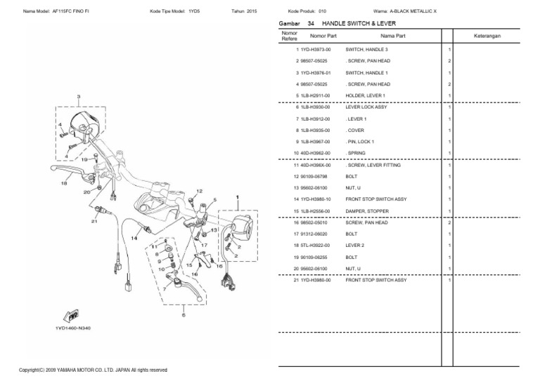 Af115fc Fino Fi Handle Switch & Lever | PDF | Tools | Machines