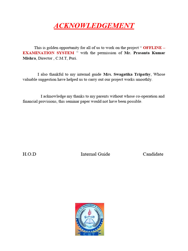 ACKNOWLEDGEMENT (3) of CMT PURI 2020 2 | PDF