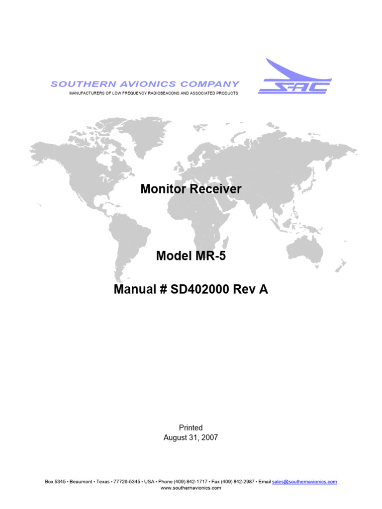 Sd402000 Rev A (Mr5 Manual) | PDF | Amplifier | Radio
